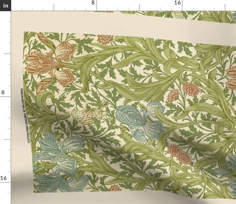 William Morris Iris Artprint Art Fabric Spoonflower