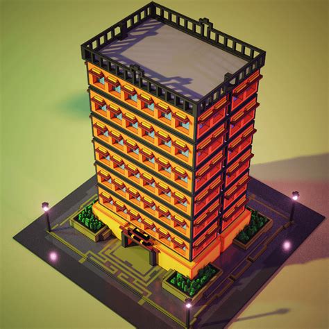 Voxel Building Rlowpoly
