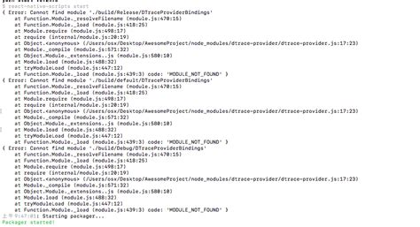 Cannot Find Module Build Release DTraceProviderBindings Issue Expo Create React