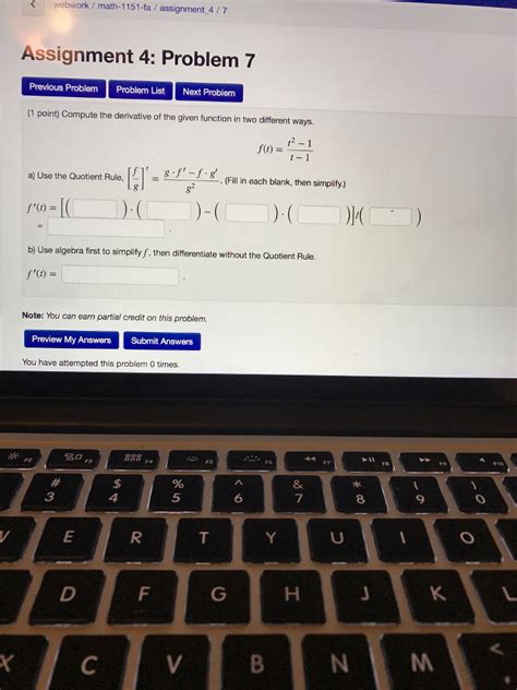 Solved く webwork math fa assignment Chegg