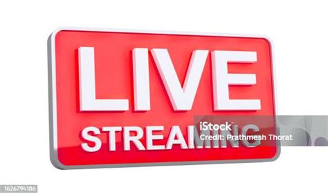 라이브 스트리밍 빨간색 아이콘입니다 소셜 미디어와 뉴스 미니멀한 디자인 3d 일러스트레이션 0명에 대한 스톡 사진 및 기타 이미지 Istock