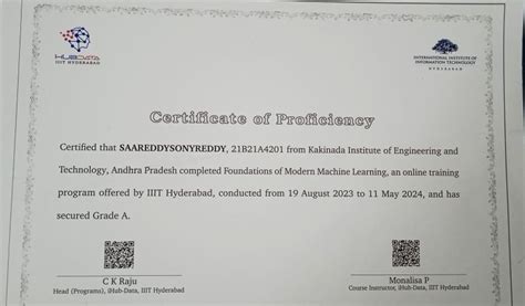 Sony Reddy On Linkedin Iiithyderabad Ihub Fmml Kiet