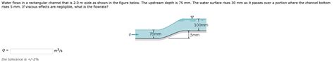 Solved Water Flows In A Rectangular Channel That Is M Chegg