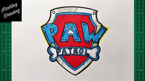 How To Draw Paw Patrol Logo Youtube