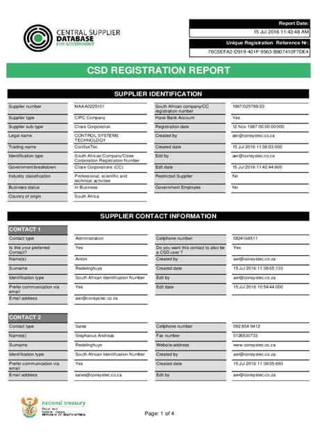 Fillable Online CSD Registration User Guide Summary Table Of Contents Fax Email Print PdfFiller