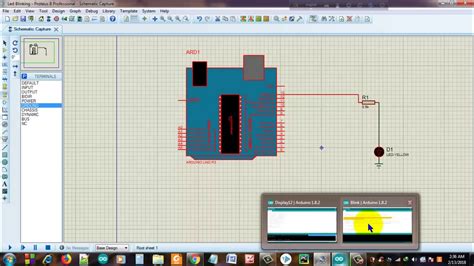LED Blinking LED Turn ON And OFF With An Arduino Proteus Bangla YouTube