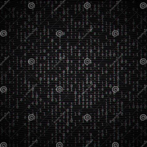 Vector Binary Code Dark Background Big Data And Programming Hacking Decryption Encryption