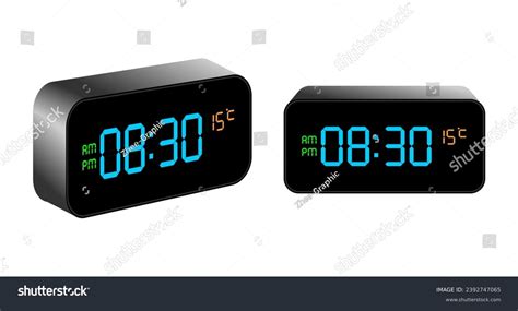 Digital Alarm Clock Electronic Digits Which Stock Vector Royalty Free 2392747065 Shutterstock