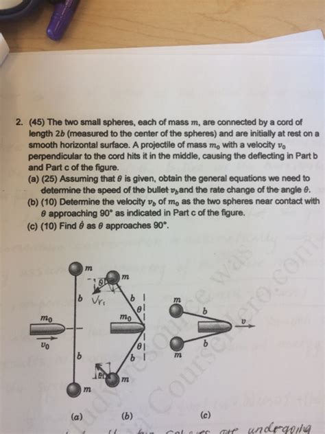solved the two small spheres each of mass m are connected
