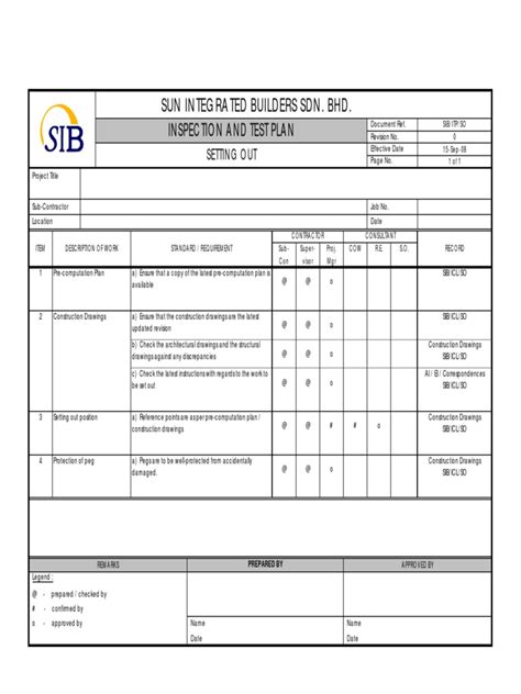 Itp So Rev 0 Setting Out Pdf