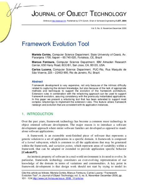 pdf framework evolution tool