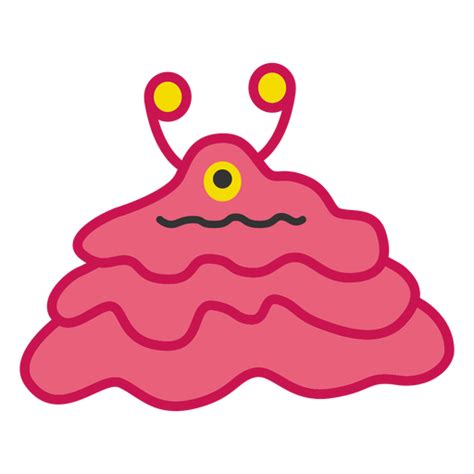 Pink One Eyed Blob Cartoon PNG SVG Design For T Shirts