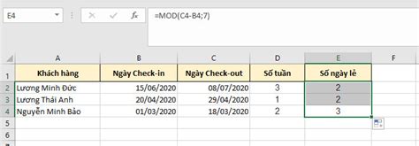 Hàm Int Mod Round Rank Trong Excel