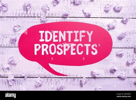 Hand Writing Sign Identify Prospectspossible Client Ideal Customer