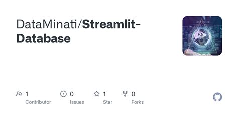 Github Dataminatistreamlit Database