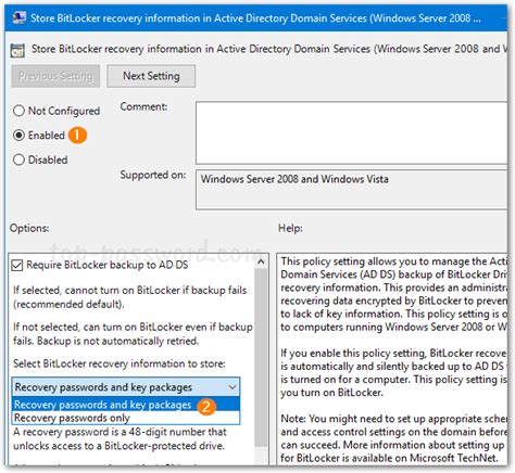 Active Directoryde Bitlocker Kurtarma Anahtarını Otomatik Olarak