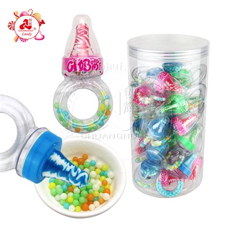 Supply Nipple Lollipop With Pearl Hard Candy Ring Pacifier Shape Toy