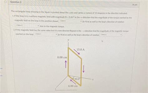 Solved The Rectangular Loop Showing In The Figure Is Pivoted Chegg