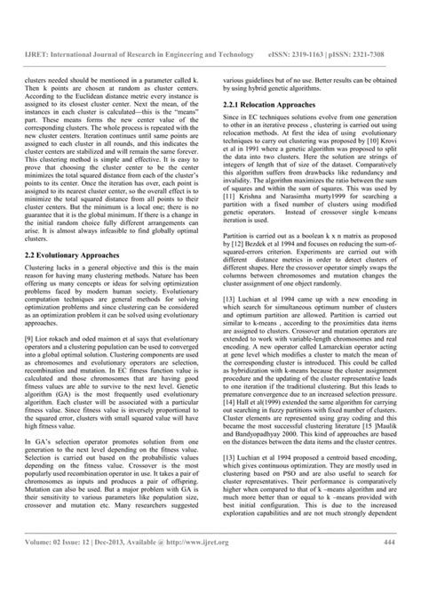 Survey on traditional and evolutionary clustering | PDF