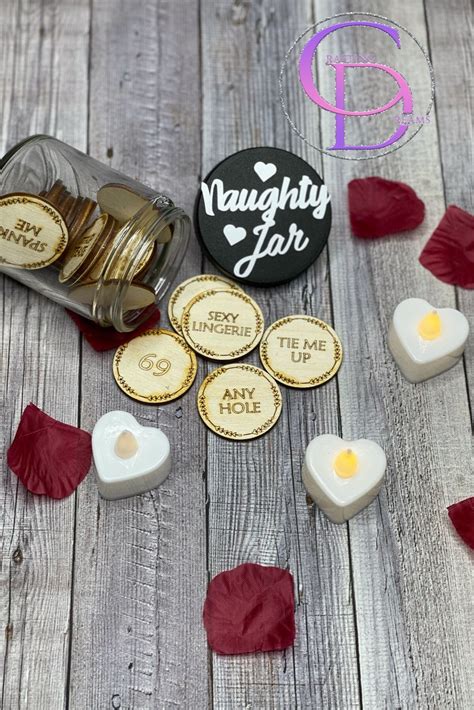 Naughty Jar Sex Jar Sex Tokens Couples Game A Gift For Him Anniversary Couple S Sexy Game