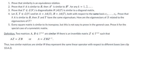 solved 1 prove that similarity is an equivalence relation