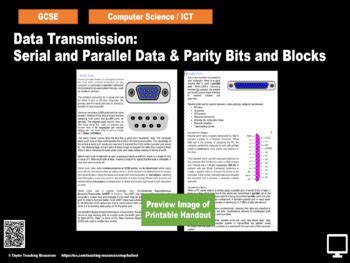 Data Transmission Serial Parallel Data Parity Bits Blocks Full Lesson