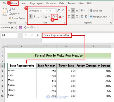 How To Make A Row Header In Excel 4 Easy Ways Exceldemy