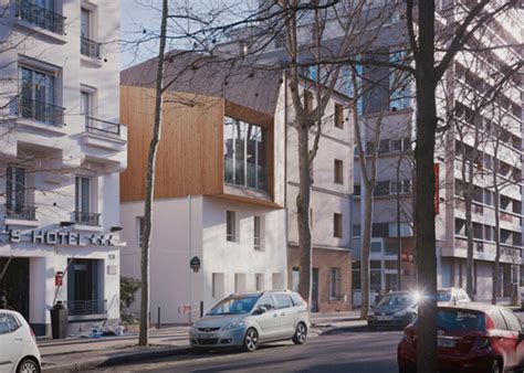 Angular House Extension Brings Wooden Architecture To Urban Paris Nelma