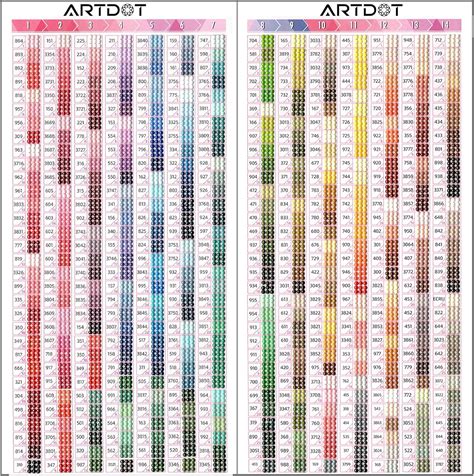 Artdot Diamant Peinture Color Chart 5d Diamond Painting Accessoires Avec Numéro Dmc Artdot Diamant Peinture Color Chart 5d Diamond Painting Accessoires Avec Numéro Dmc