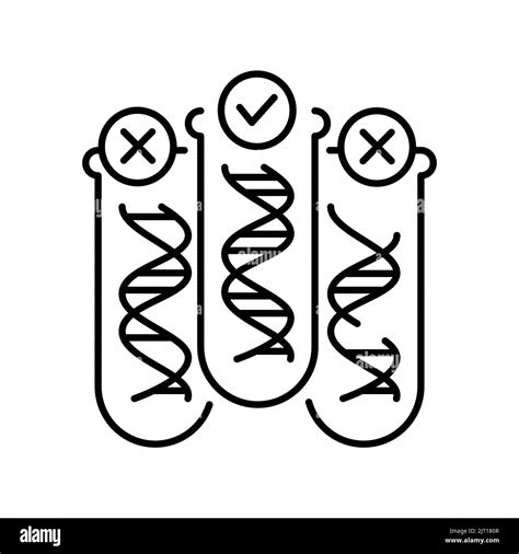Genetic Testing Olor Line Icon Medical Test Pictogram For Web Page