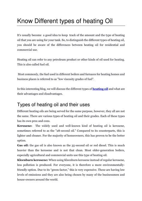 PPT Know Different Types Of Heating Oil PowerPoint Presentation Free Download ID