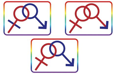 Pictograms Male And Exmale Couple Female And Exfemale Couple Male And