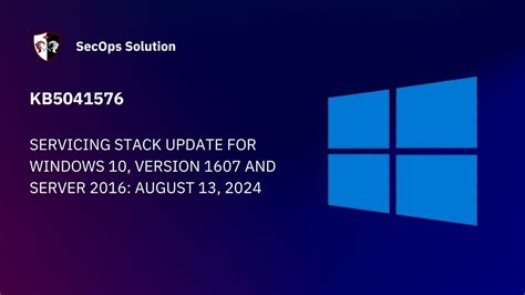 Patch Wednesday With Secops Solution 30 100 Windows Kb5041576 Patch Youtube
