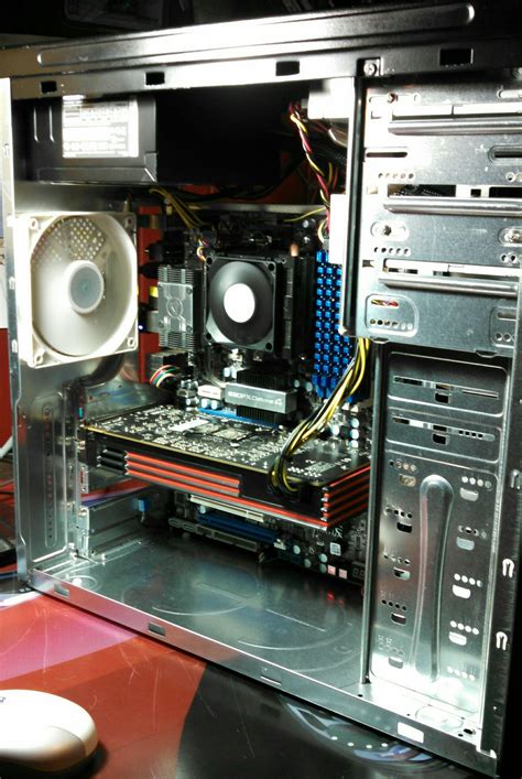 Inside Of A Computer Case With Many Components