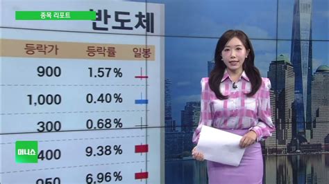 종목리포트 미국 기술주 훈풍에 한국 반도체주 ‘활짝 Youtube