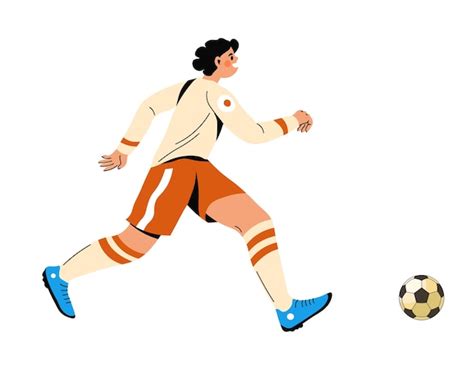 Premium Vector Forward Or Striker Focusing On Ball To Give Pass