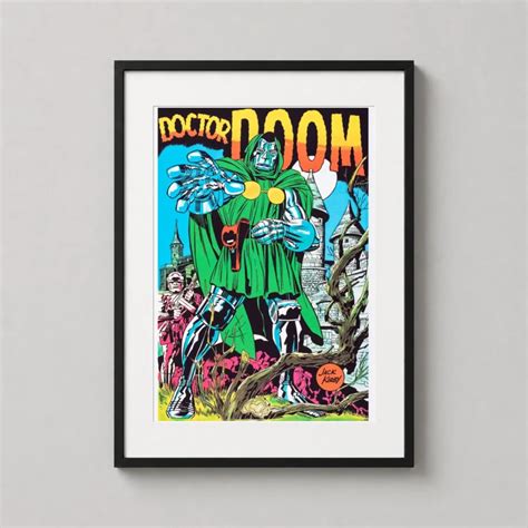 Doctor Doom Art Print Jack Kirby Comic Wall Decor