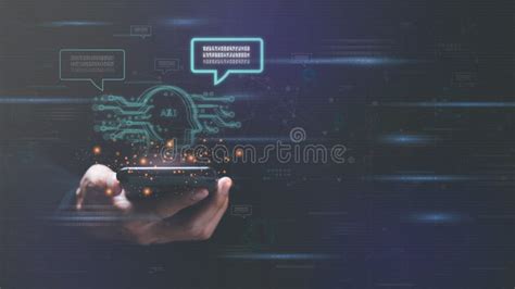 Smart Phone In Hands Of A Businessman Artificial Intelligence Communication And Interaction