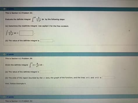 Solved This Is Section 42 Problem 22 27 3 Evaluate The
