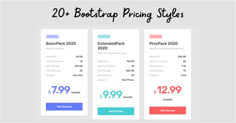 20 Bootstrap Pricing Styles Codewithrandom