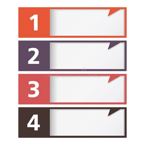 Design Template With Four Elements Stock Vector Illustration Of