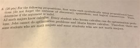 Solved Xpress Each Of These Statements Using Quantifiers