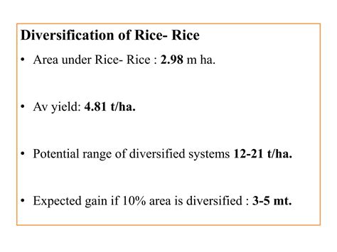 Rice Based Cropping System Pptx Agriculture Industries