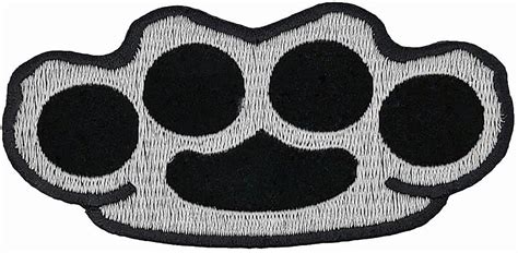 Brass Knuckles Patch 4 X 2 Inch Iron On Or Sew On C056