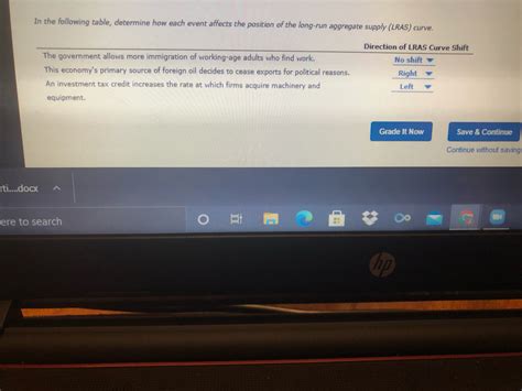 Answered Direction Of Lras Curve Shift The Bartleby