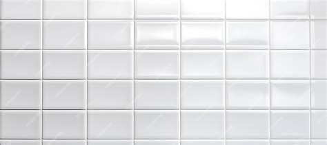 Premium Photo White Ceramic Rectangle Mosaic Tile Geometric Pattern