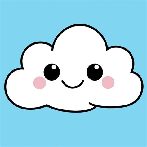 Cute Cloud Background Art Premium Ai Generated Vector