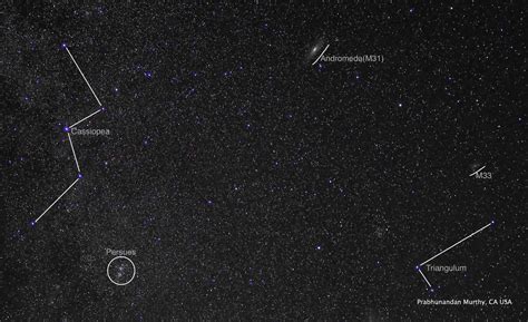 Cassiopeia Andromedam31 Triangulum M33 Persuescluster Sky And Telescope