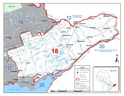 Map Of Fmz 18 Boundaries Kayaking Zone Ontario Canada