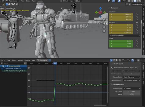 python script that flips quat then applies insert keyframe for